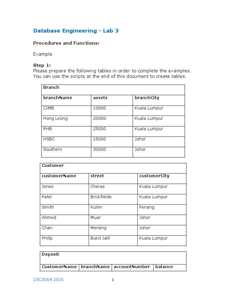 Lab 3 | PDF | Parameter (Computer Programming) | Pl/Sql