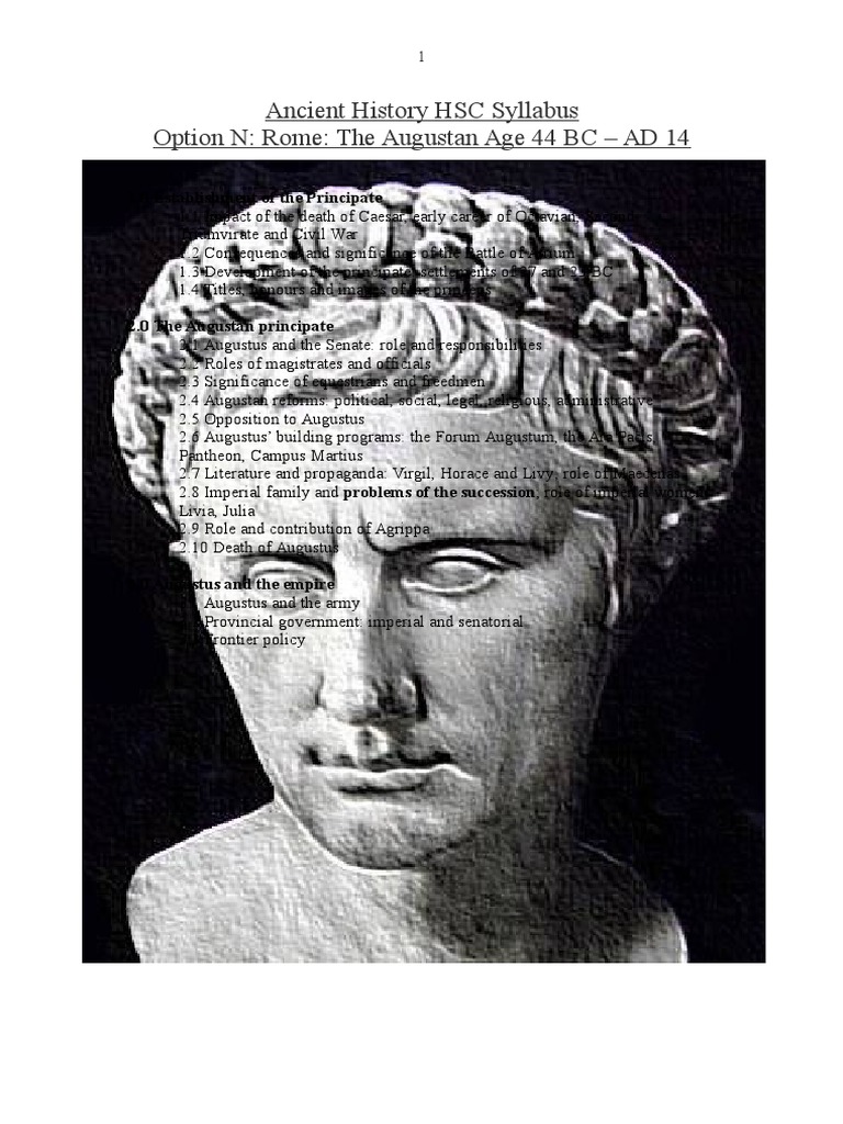 Augustus Notes | PDF | Augustus | Mark Antony