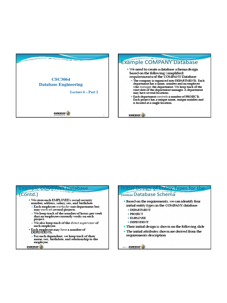Example COMPANY Database | PDF
