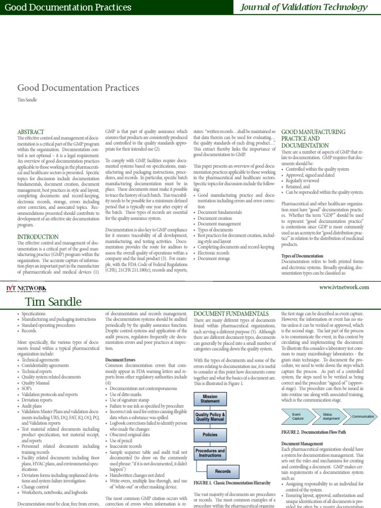 2 Good Documentation Practices 0 PDF | PDF | Verification And ...