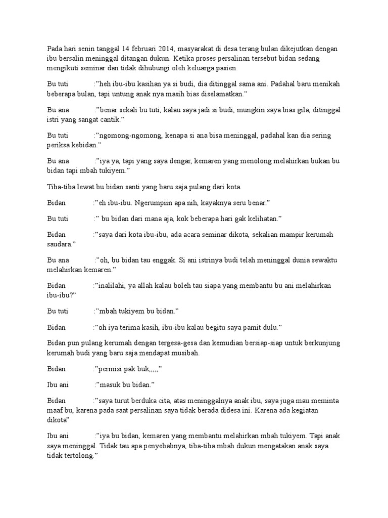 Contoh Naskah Role Play - Ruang Belajar