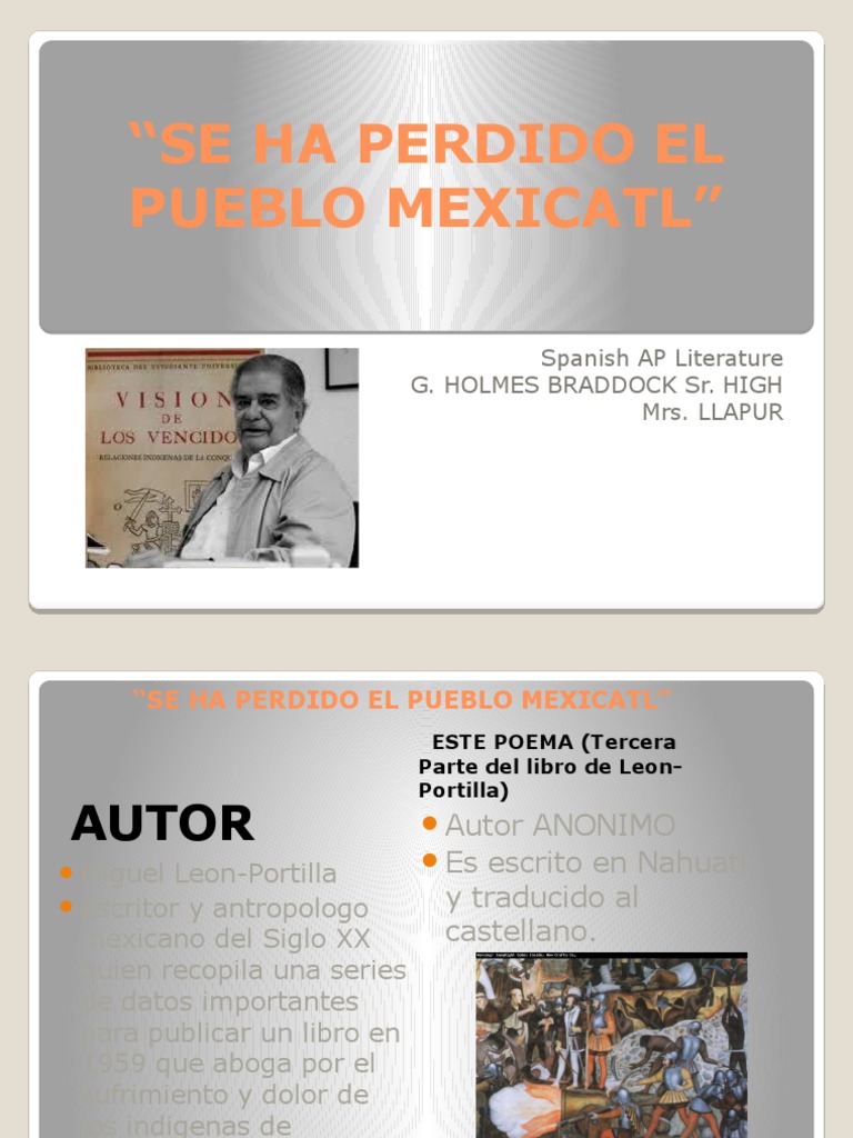 Se Ha Perdido El Pueblo Mexicatl | PDF | Náhuatl | Poesía
