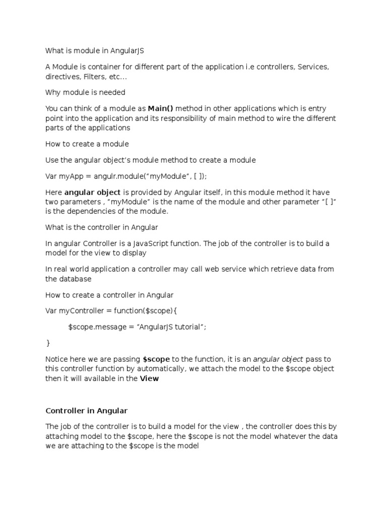 Controller in Angular | PDF