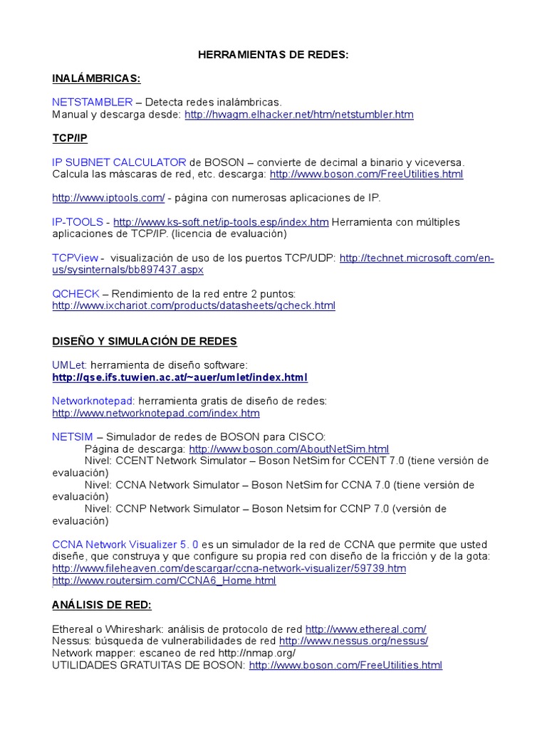Programas de Redes | PDF