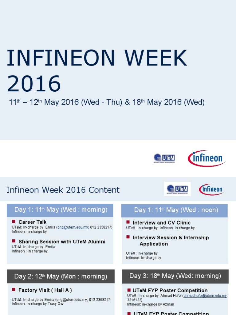 1-Poster Competition FYP Infineon Week UTeM 2016 | PDF | Business ...
