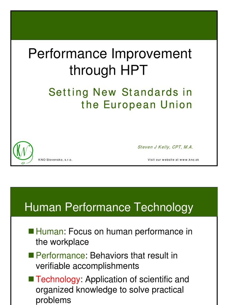 Performance Improvement Through HPT | PDF | Science And Technology | Change