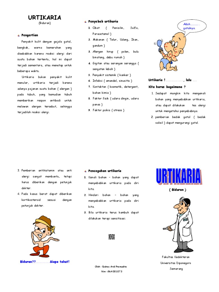 Leaflet Urtikaria | PDF