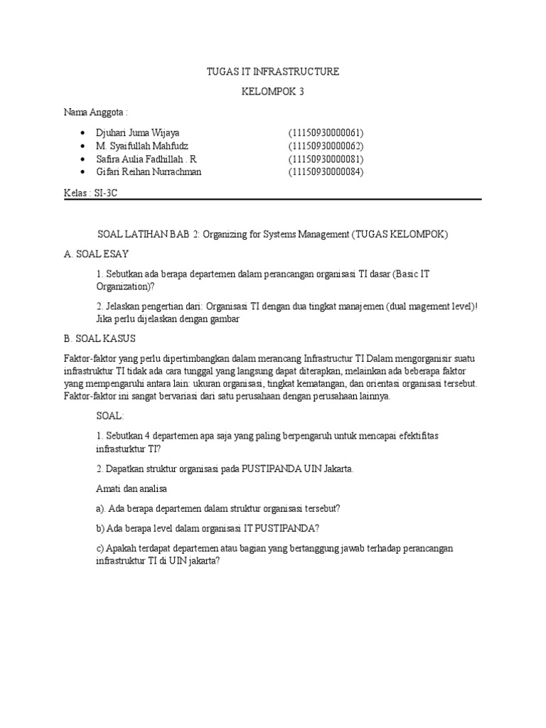 Tugas IT Infrastruktur | PDF