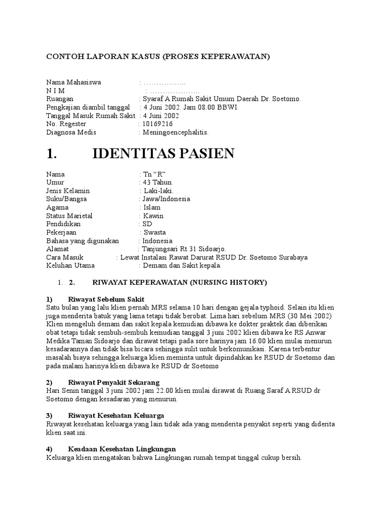 Contoh Laporan Kasus | PDF