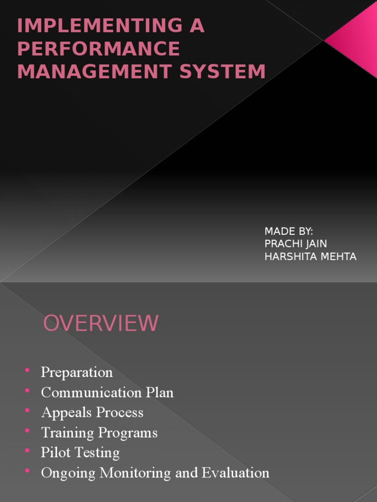 Performance Management System Ppt