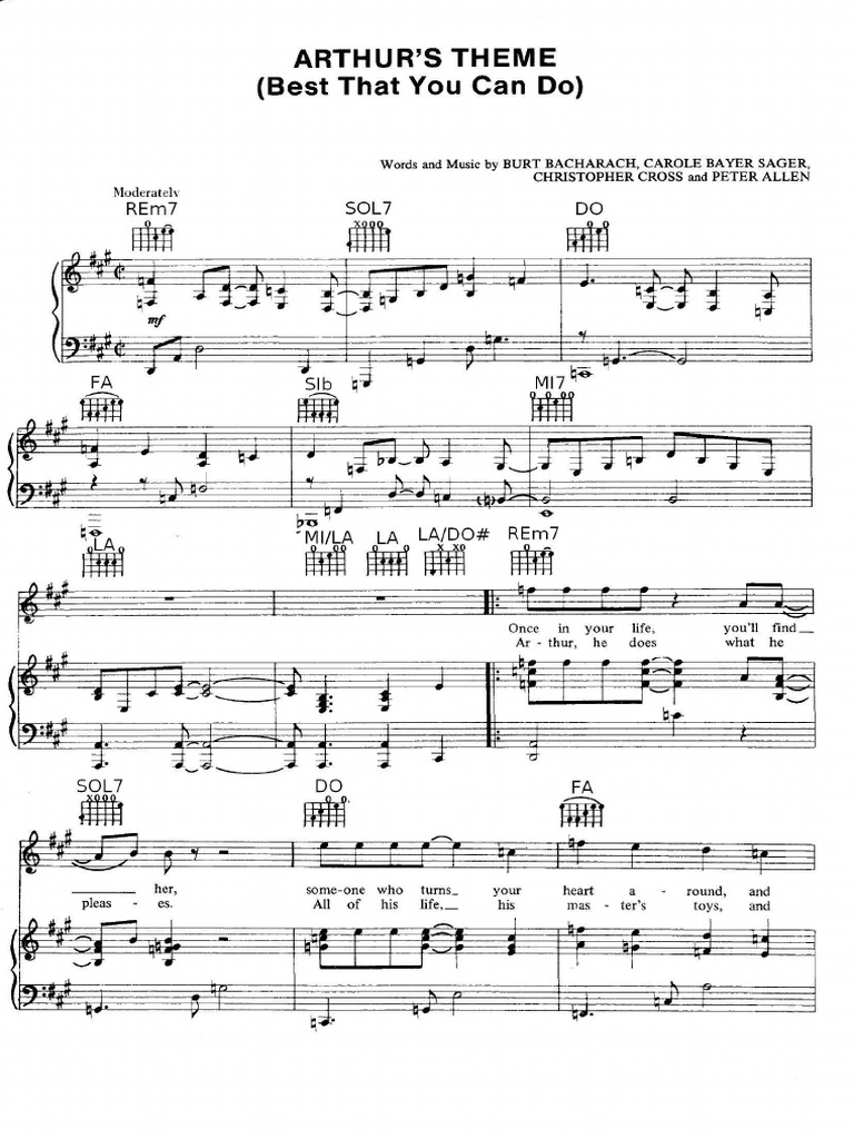 Arthur's Theme PDF | PDF