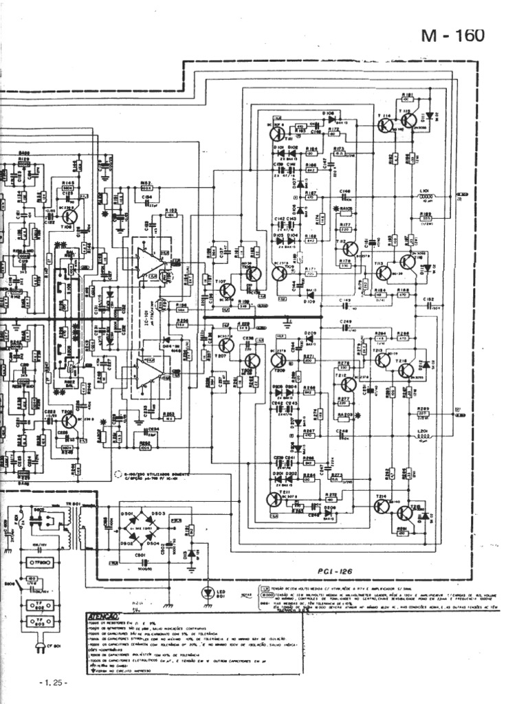 Gradiente - Amplificador - M160 - Esquema Eletrônico | PDF