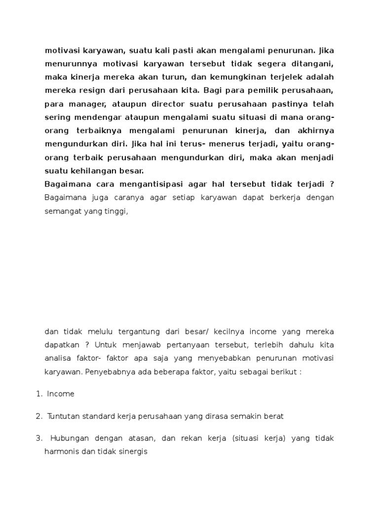 Kasus Motivasi Karyawan | PDF