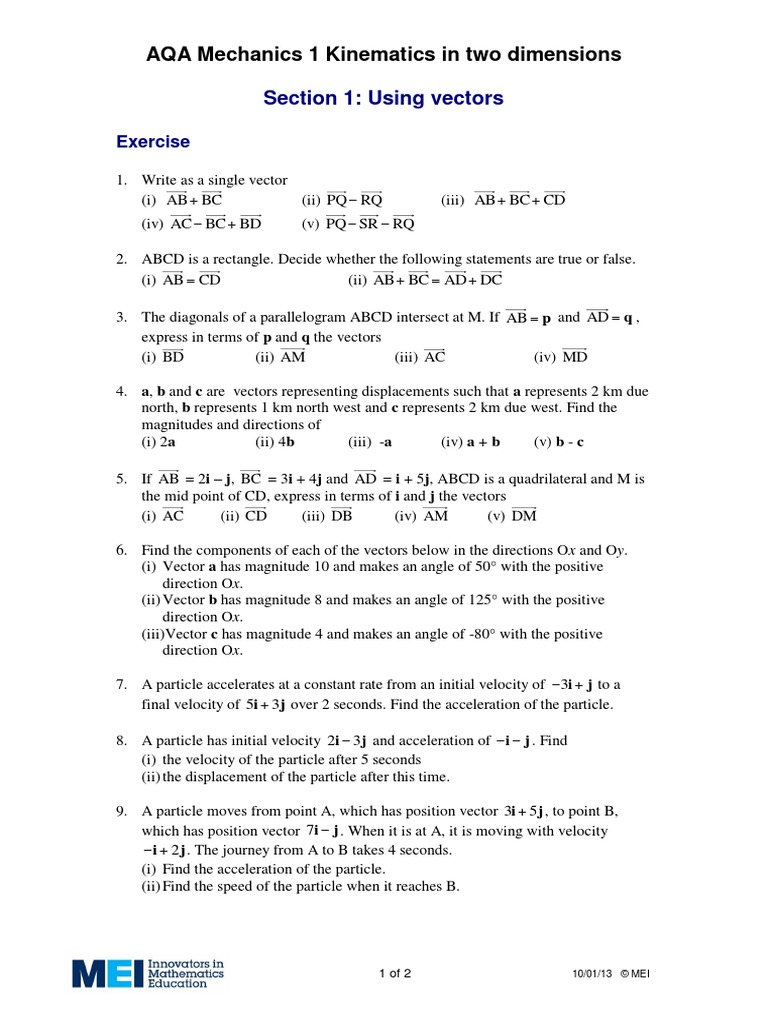 Using Vectors Exercise.pdf