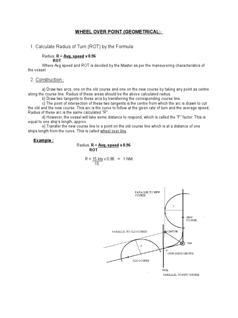 Wheel Over Point | PDF | Metre | Tangent