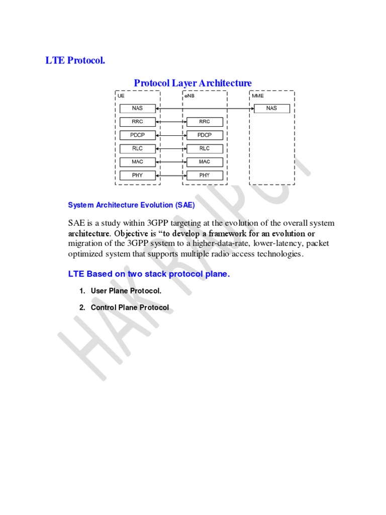 LTE Protocol Overview and Architecture | PDF | Networking Standards ...