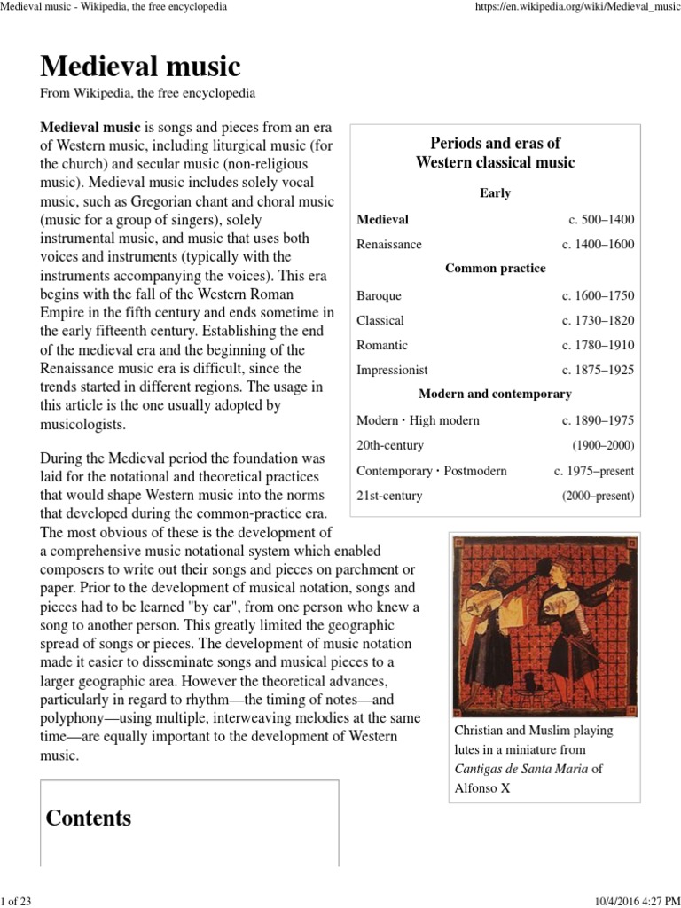 Medieval Music | PDF | Gregorian Chant | Mode (Music)