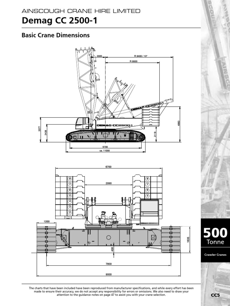Demag CC2500 | PDF | Crane (Machine) | Construction Equipment