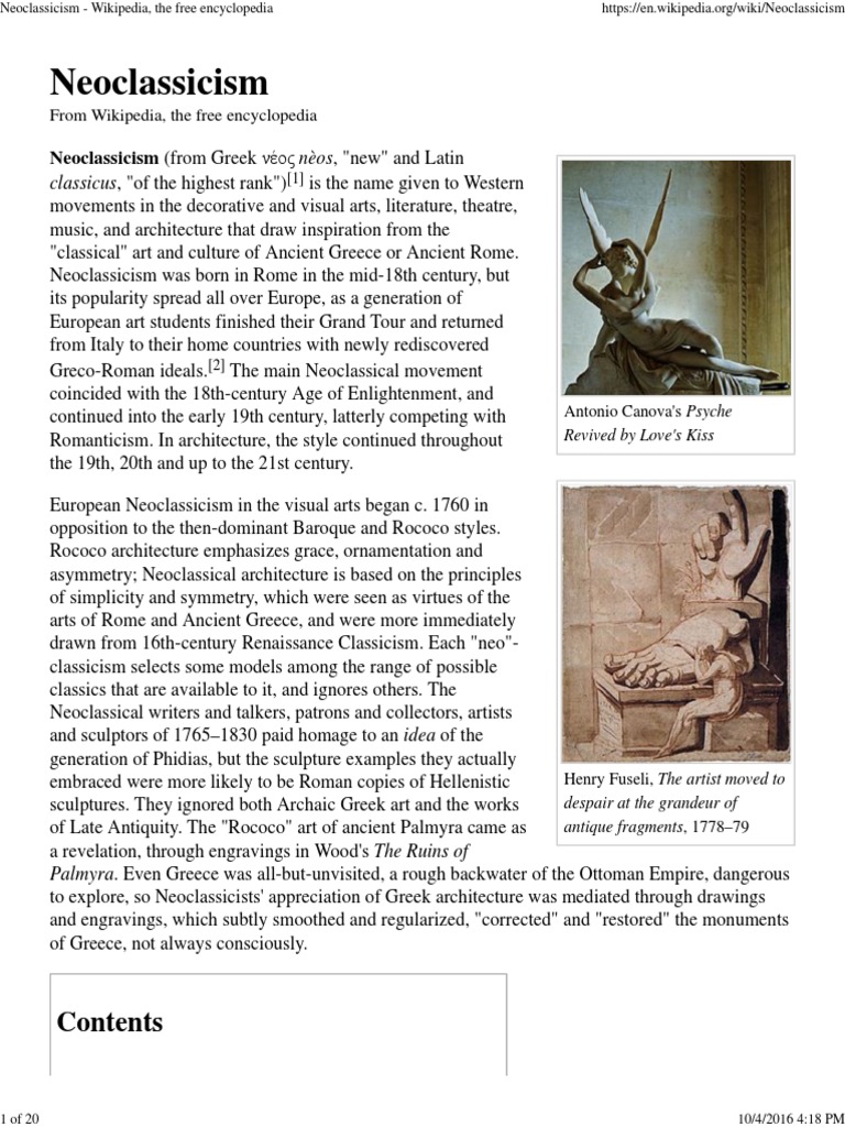 Neoclassicism | Arts (General)