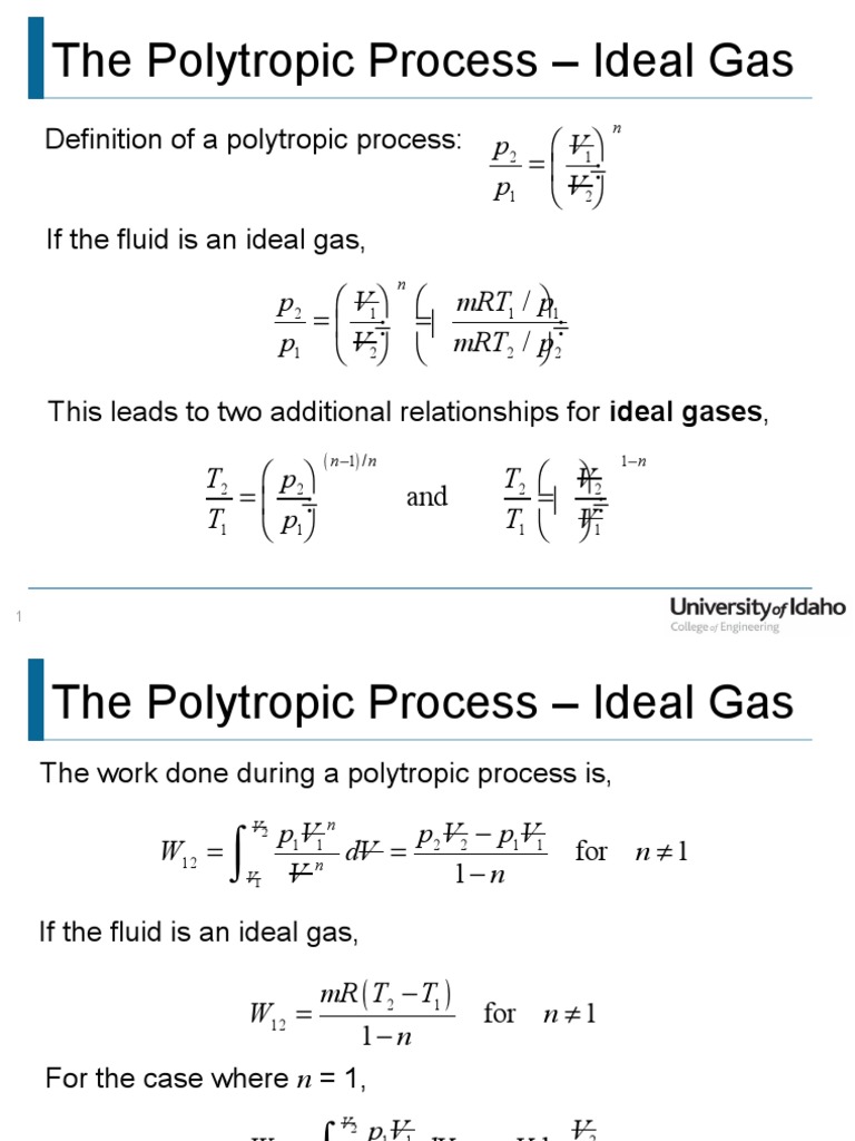 Polytropic Relations | PDF | Teaching Methods & Materials