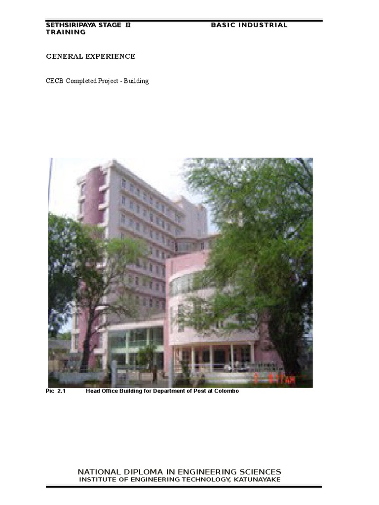 General Experience: CECB Completed Project - Building | PDF ...