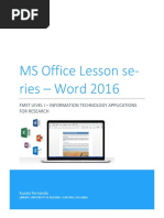 Microsoft Word 2016 Practical Guide | PDF | Microsoft Word | Window ...