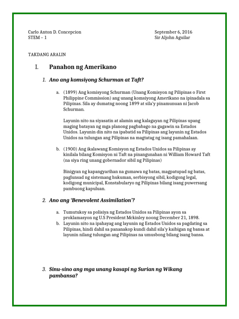 Filipino Assignment | PDF