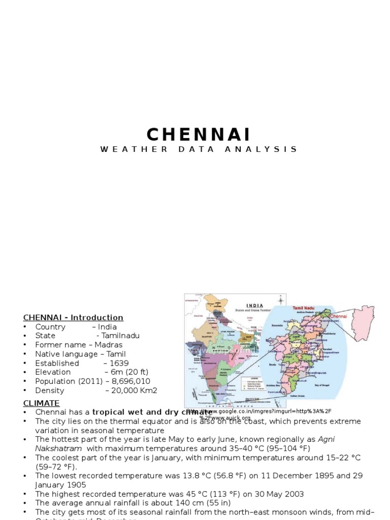 Chennai Climate Overview and Analysis | PDF | Humidity | Climate