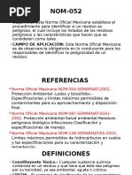 Presentación Nom 052 SEMARNAT | PDF | Toxicidad | Residuos