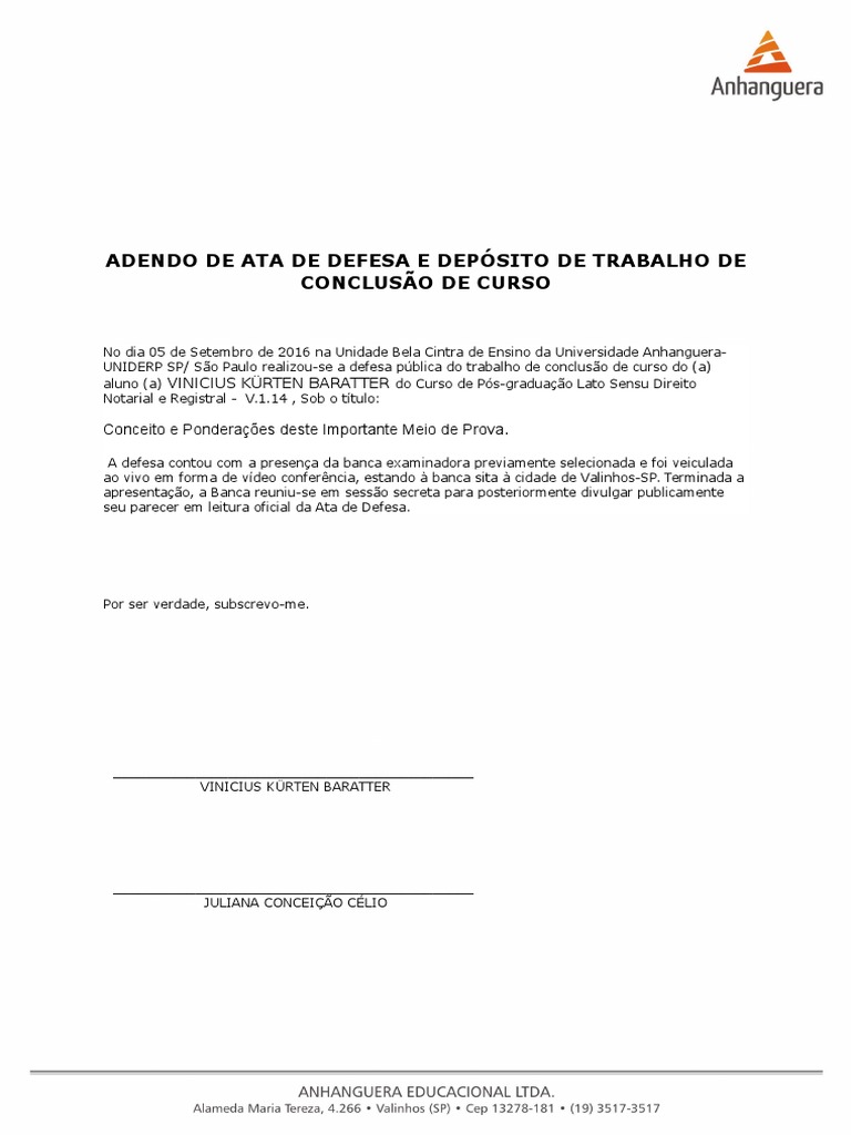 Modelo ADENDO DE ATA - Polos | PDF