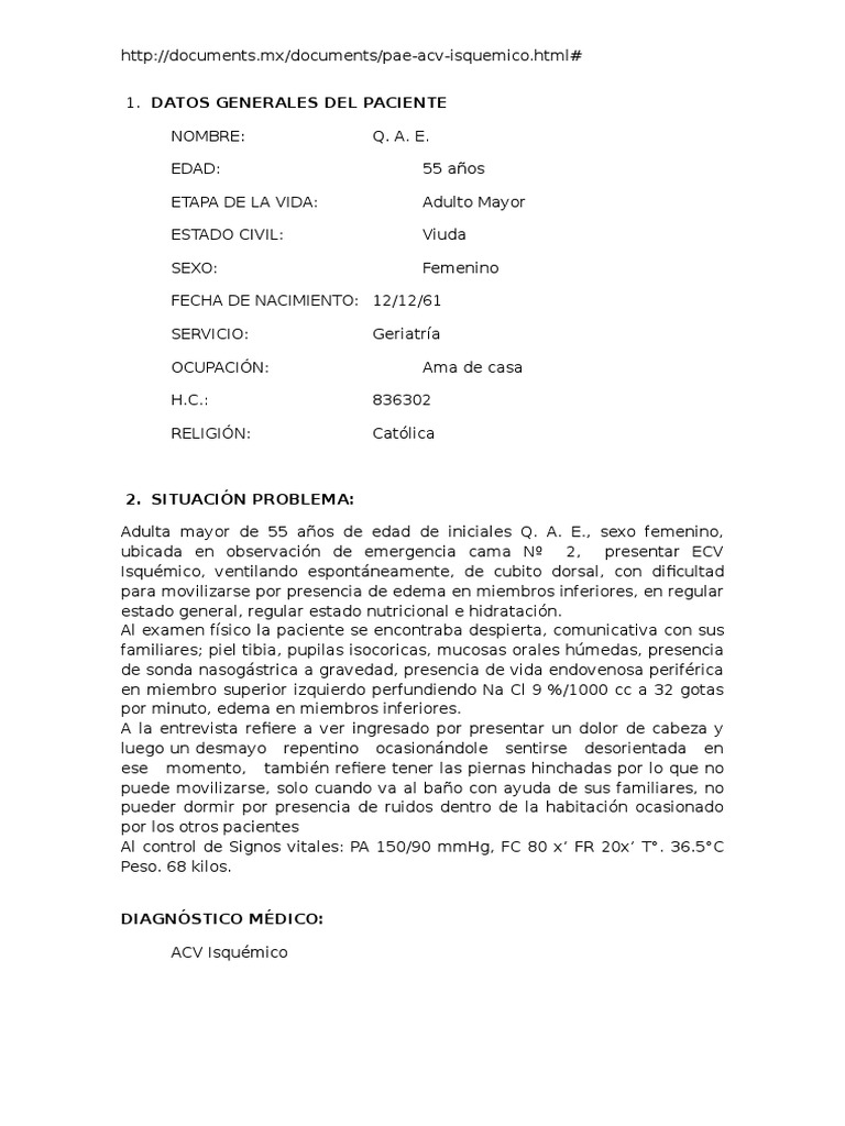 Datos Generales Del Paciente | Dolor | Neurología