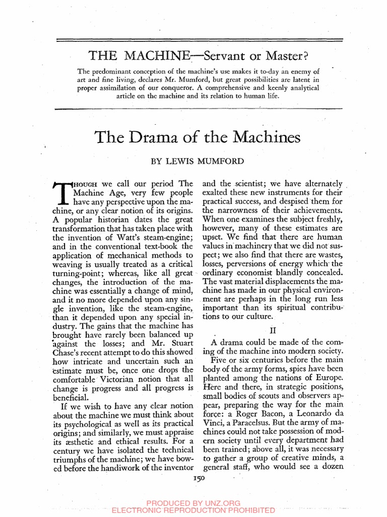 The Drama of The Machines | PDF | Aesthetics | Machines