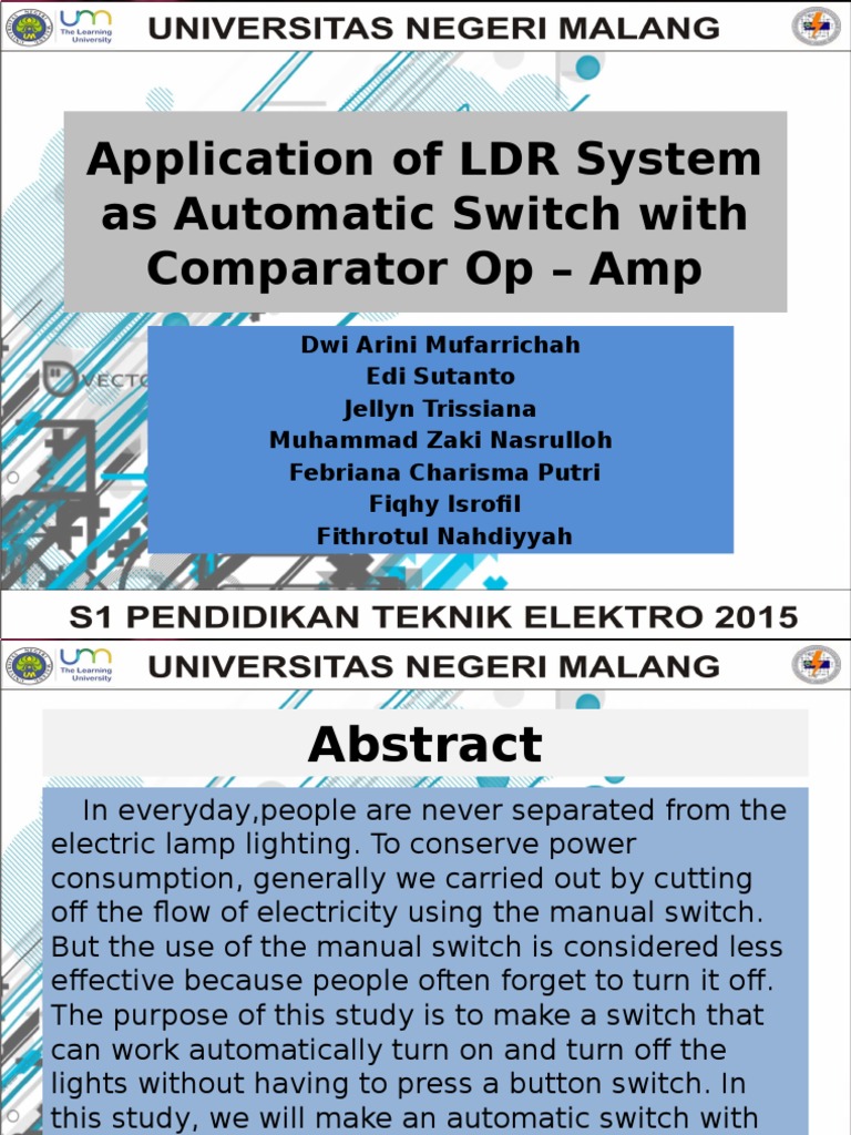 Application of LDR System As Automatic Switch | PDF | Operational ...