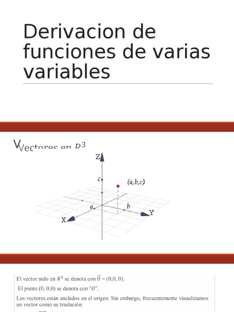 Derivacion de Funciones de Varias Variables | PDF | Derivado | Vector Euclidiano