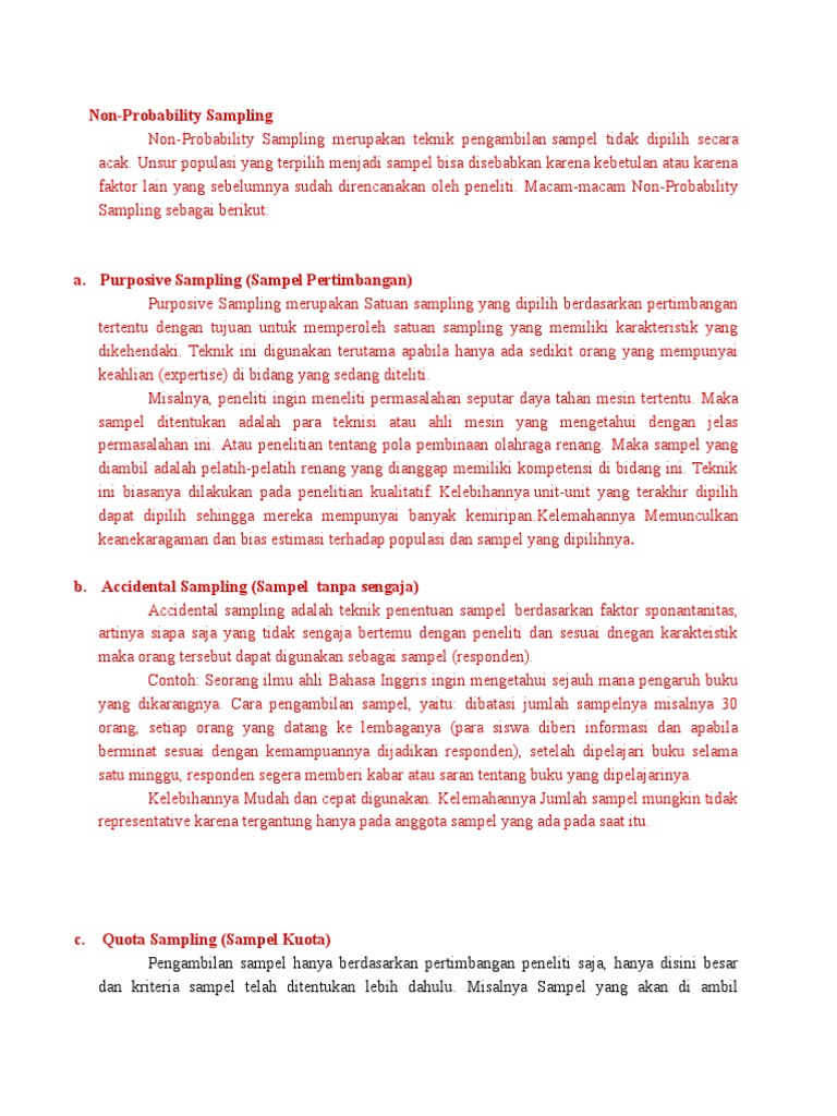 Non Probability Sampling | PDF