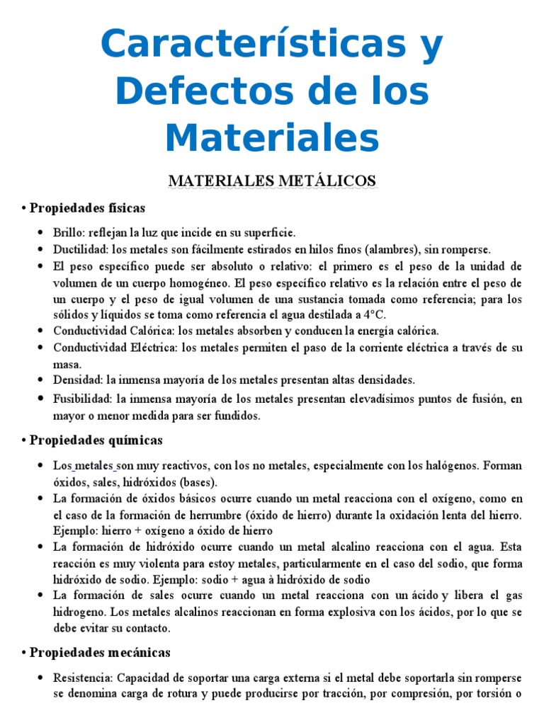 Características y Defectos de Los Materiales | Polímeros | Rieles