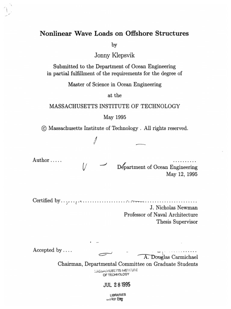 Higher Order Wave Load Predictions On Offshore Structures Using The Fnv Theory A Comparison