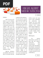 High Alert: Medications | PDF | Intensive Care Unit | Medicine