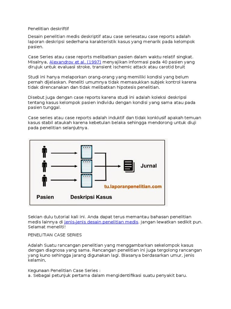 Penelitian Deskriptif: Case Series dan Laporannya | PDF