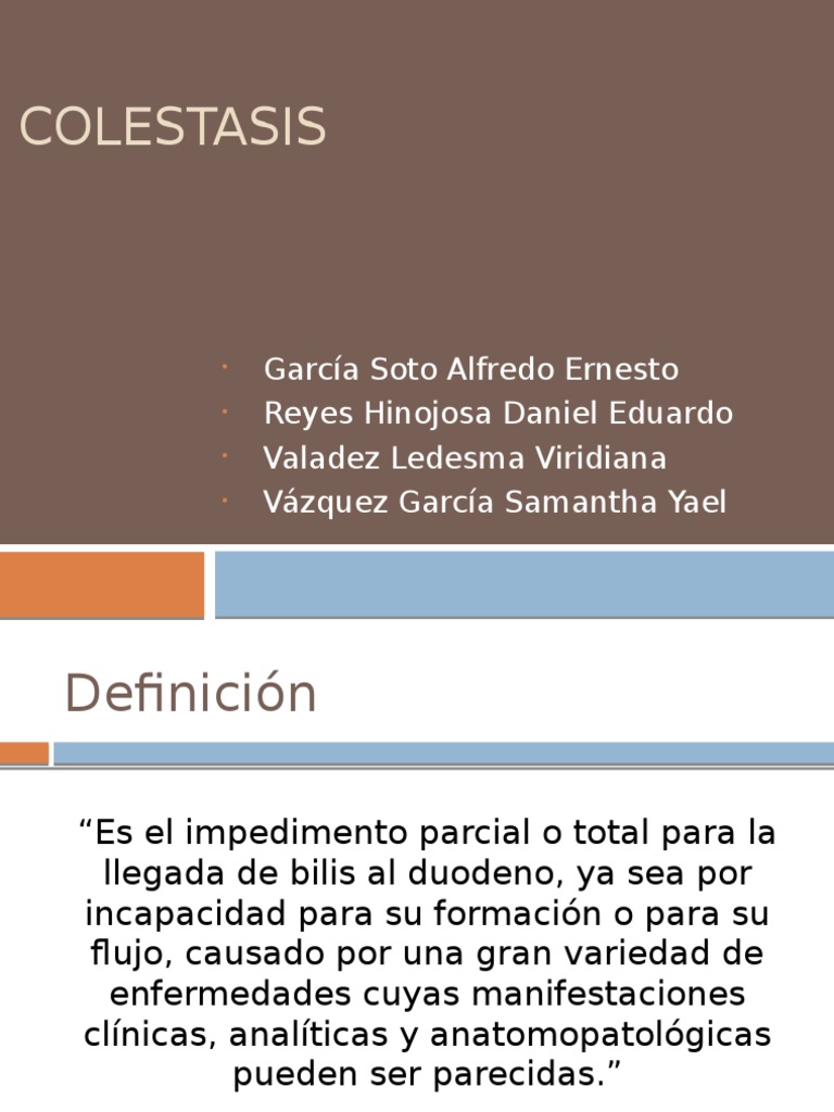 Colestasis | PDF | Páncreas | Vesícula biliar