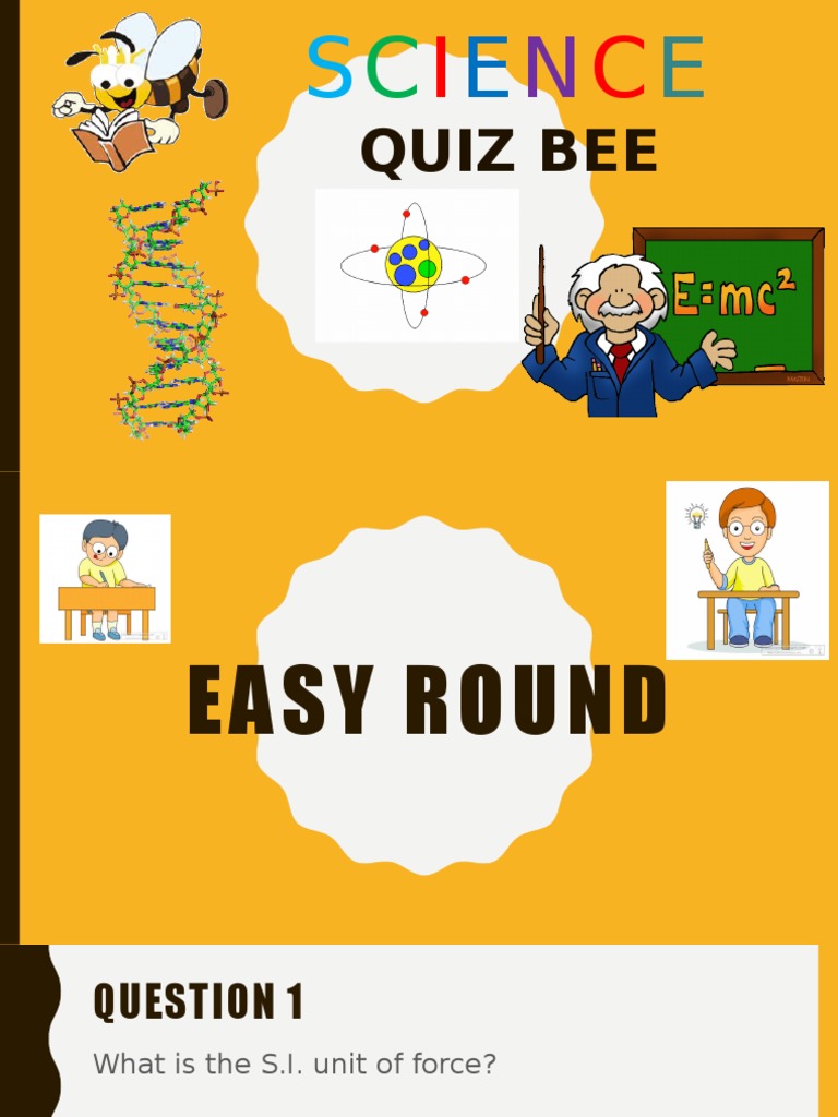 Science Quiz Bee | PDF | Carbon | Adenosine Triphosphate