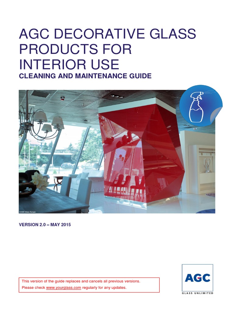 AGC Glass Cleaning & Maintenance Guide | PDF | Glasses | Abrasive