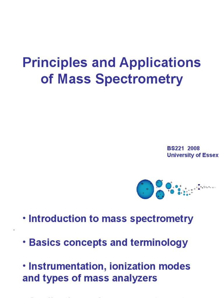 Principles of Mass Spectrometry.ppt | Mass Spectrometry | Tandem Mass ...