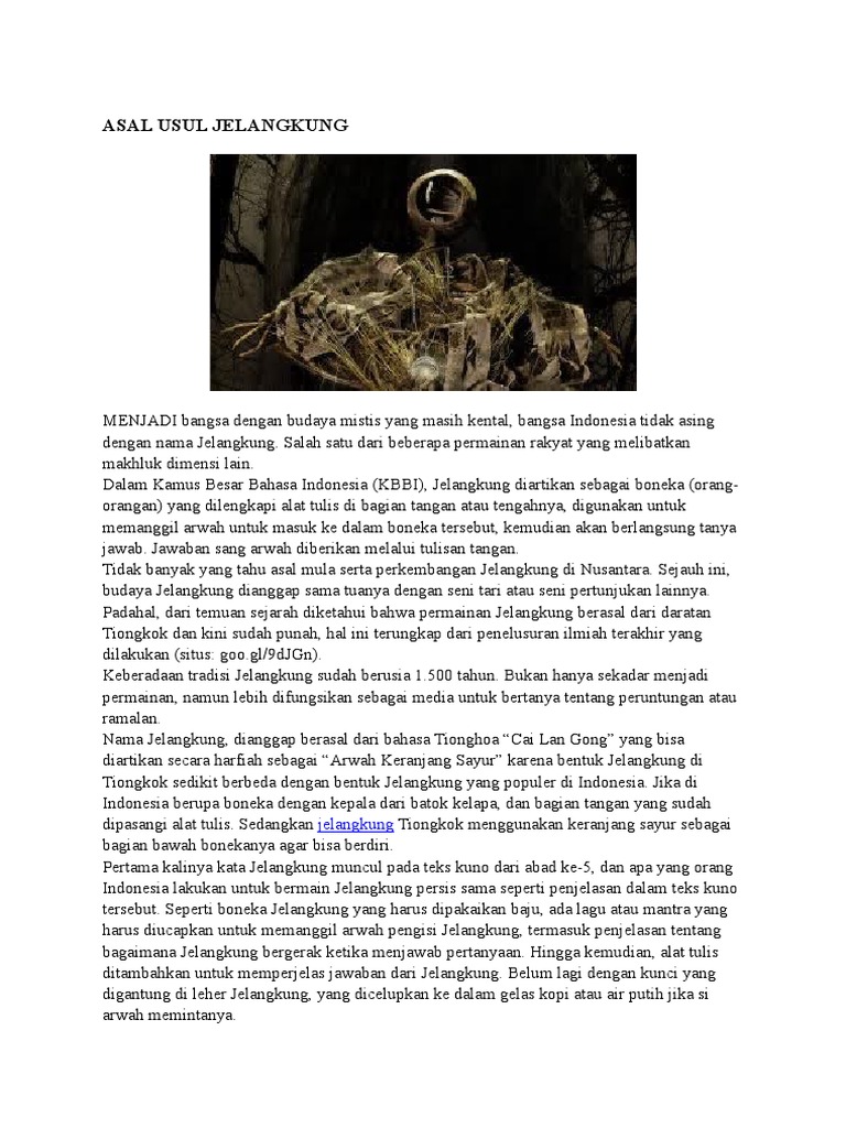 Asal Usul Jelangkung | PDF