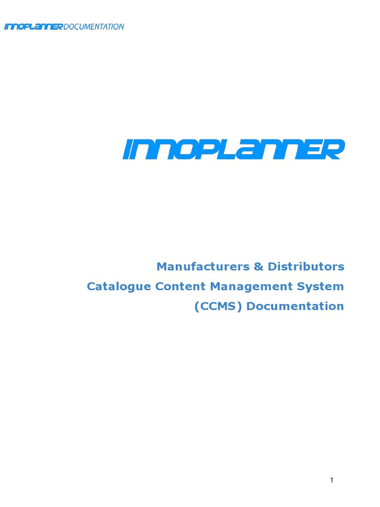 InnoPlanner CCMS for Catalog Management | PDF | 3 D Modeling | Software