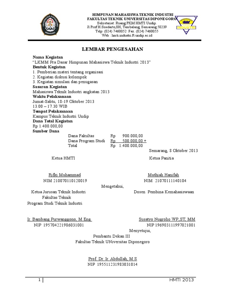 Proposal LKMM PD 2013 | PDF