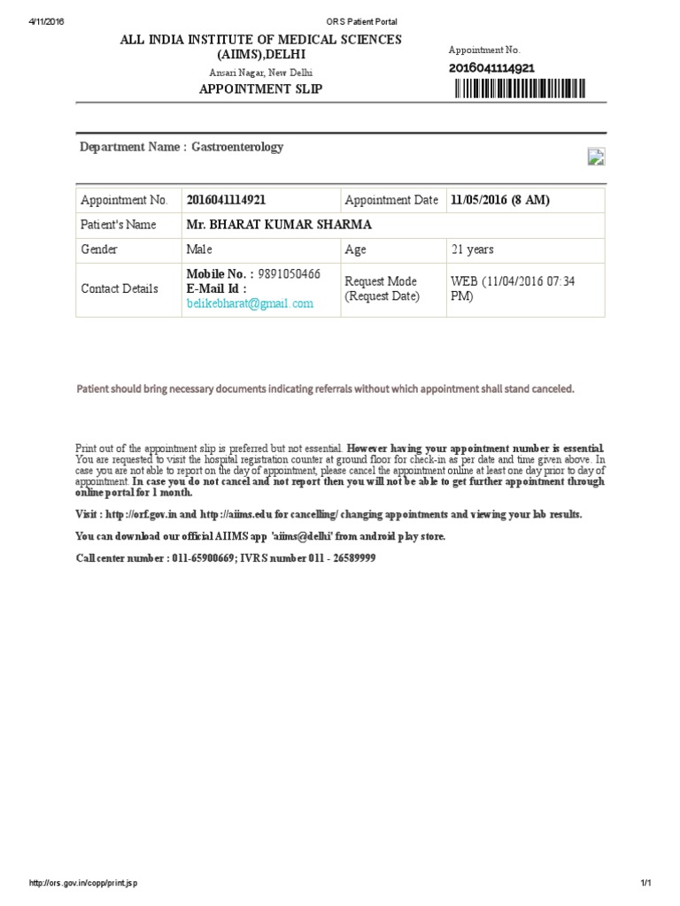 AIIMS Appointment | PDF | Mobile Computers | Mobile Software