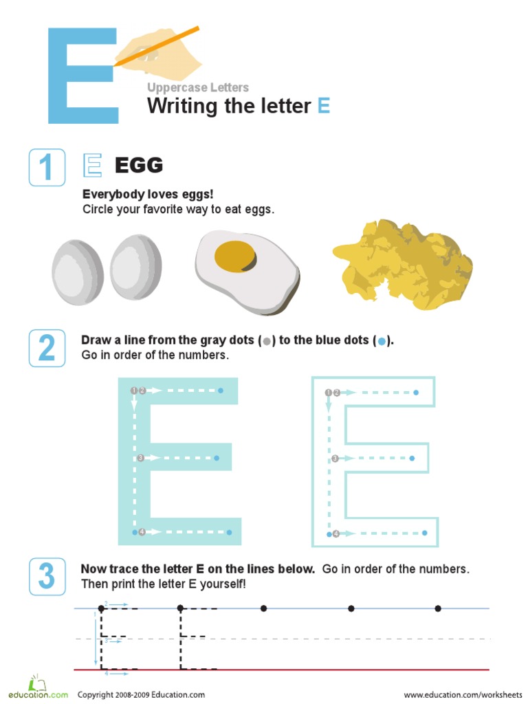 Eggs Practice Writing Letter | PDF