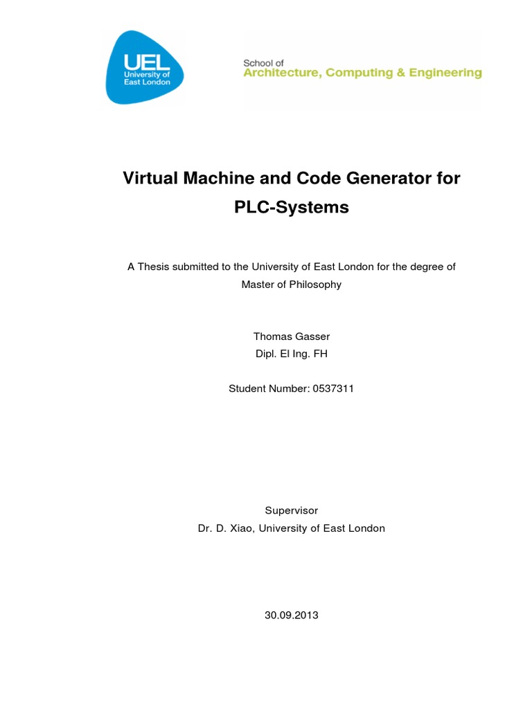 Virtual Machine and Code Generator For PLC Systems | PDF | Programmable ...