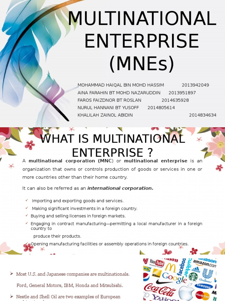 Multinational Enterprise (Mnes) | PDF | Business
